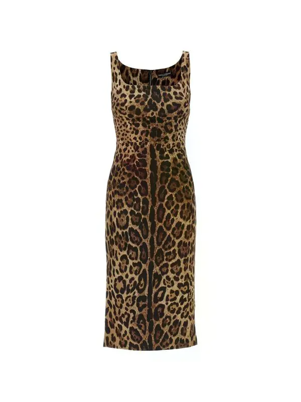 Dolce & Gabbana Leopard-print Midi Dress