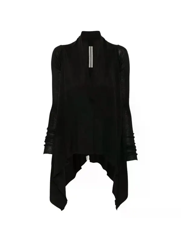 Rick Owens Asymmetric Long-sleeve Cardigan - Black