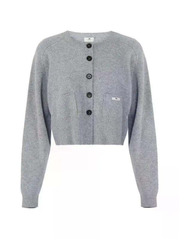 Elisabetta Franchi Wool Cardigan - Grey