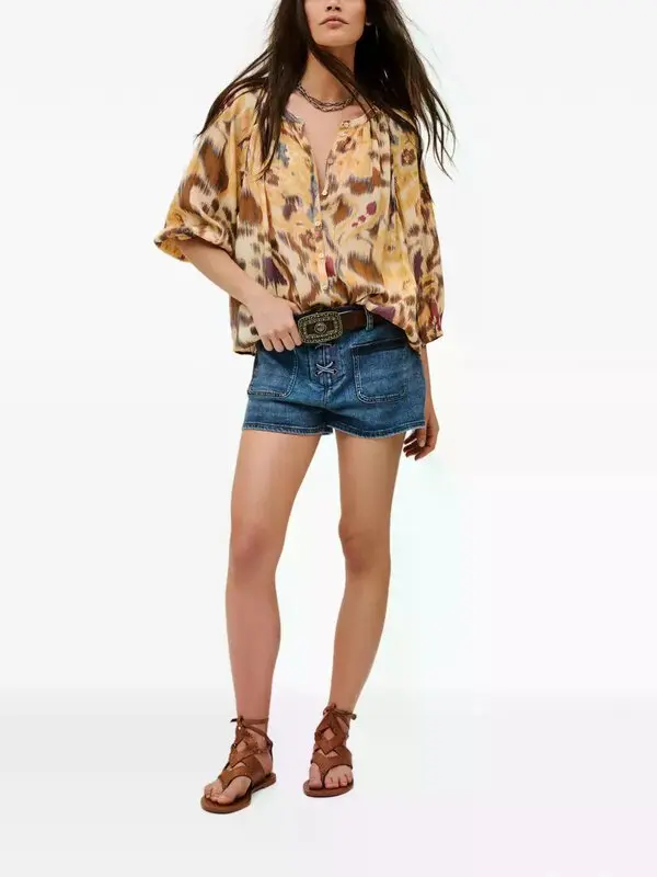 Ba&sh Maelle Printed Shirt - Yellow