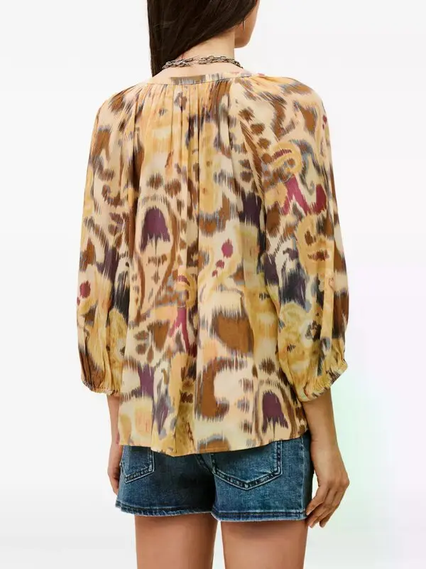 Ba&sh Maelle Printed Shirt - Yellow