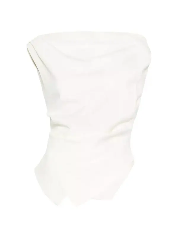 RÓHE Off-shoulder Top With Lapel Detail - White