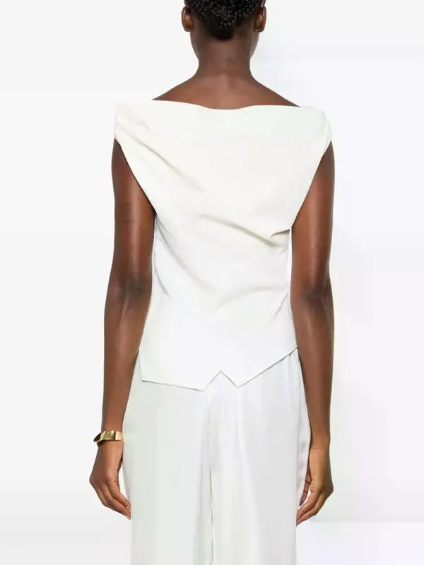 RÓHE Off-shoulder Top With Lapel Detail - White