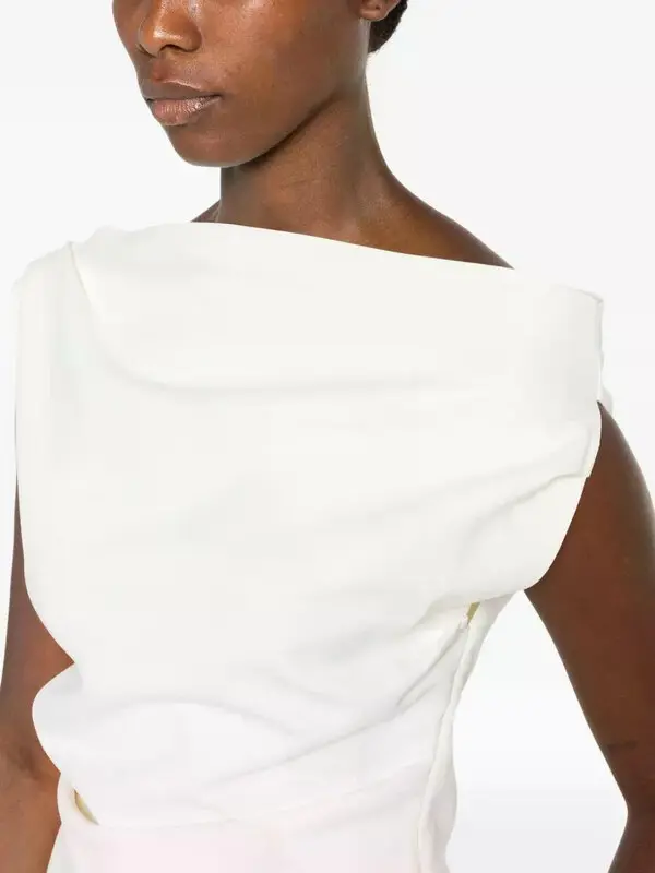 RÓHE Off-shoulder Top With Lapel Detail - White