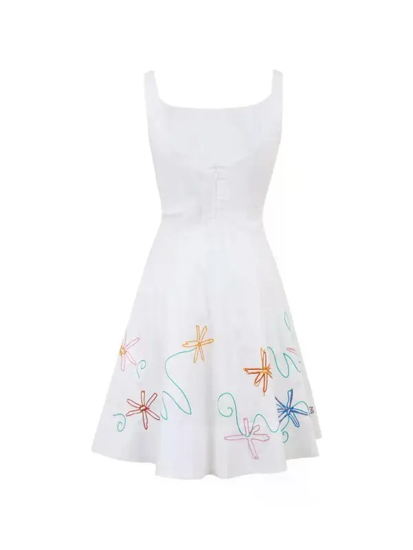 Staud Wells Embroidered Mini Dress
