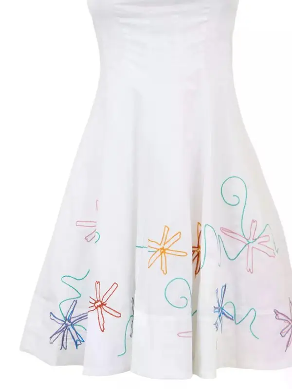 Staud Wells Embroidered Mini Dress