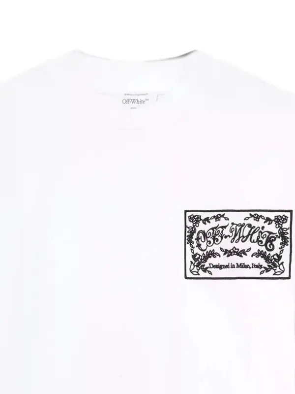 Off-White Embroidered Paisley Logo T-shirt - White