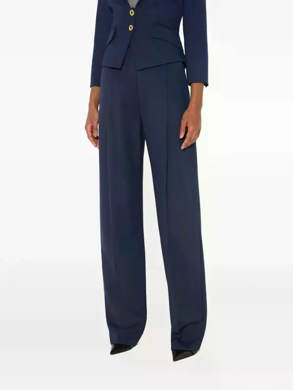 Elisabetta Franchi High-waisted Gabardine Trousers
