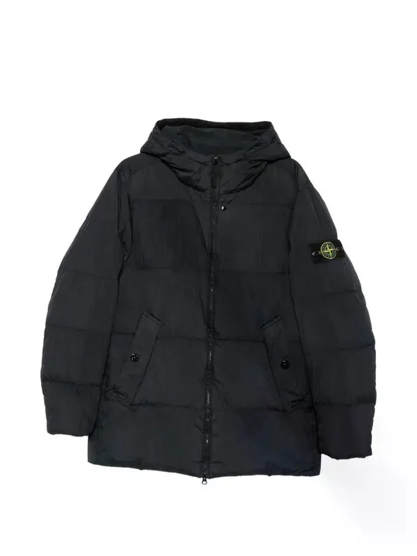 Stone Island Compass Patch Quilted Jacket - Black
