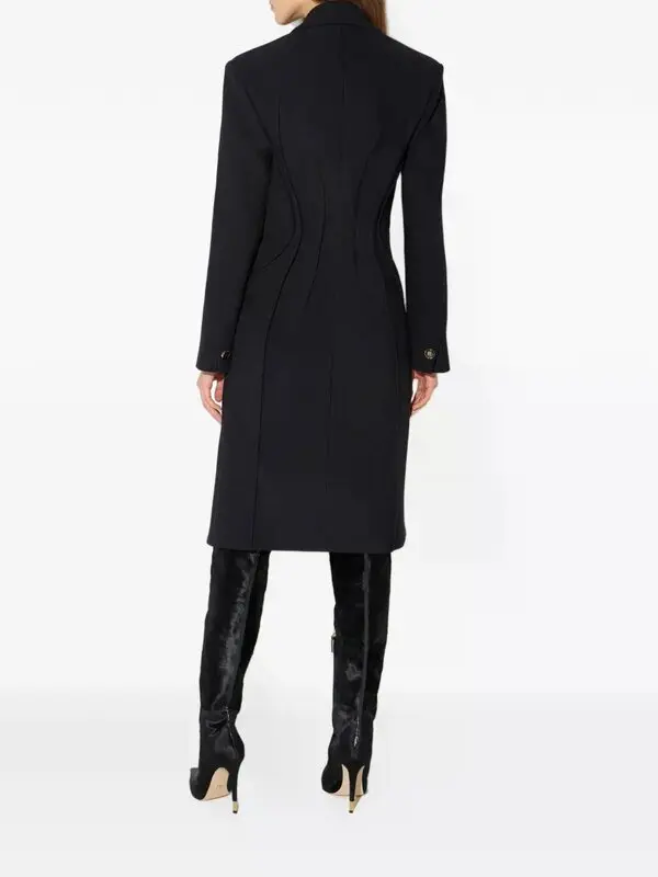Elisabetta Franchi Coat In Double-layer Crêpe Fabric