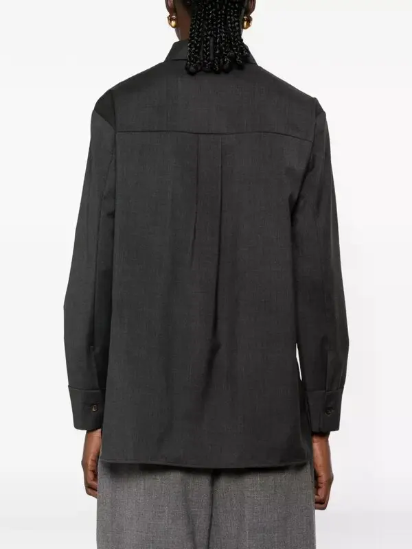 Max Mara Long Sleeve Button-up Shirt With Chest Pocket
