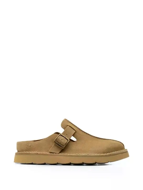 Clarks Solsbury Buckle-strap Suede Mules - Brown