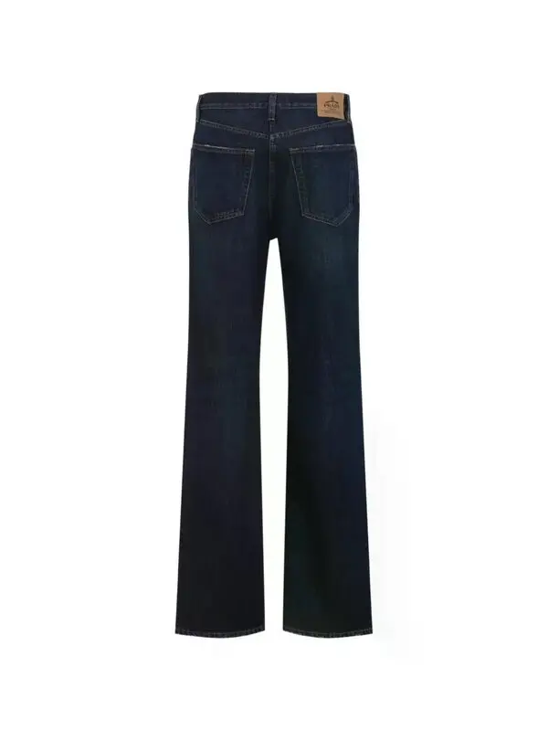 Prada Logo-plaque Wide-leg Jeans