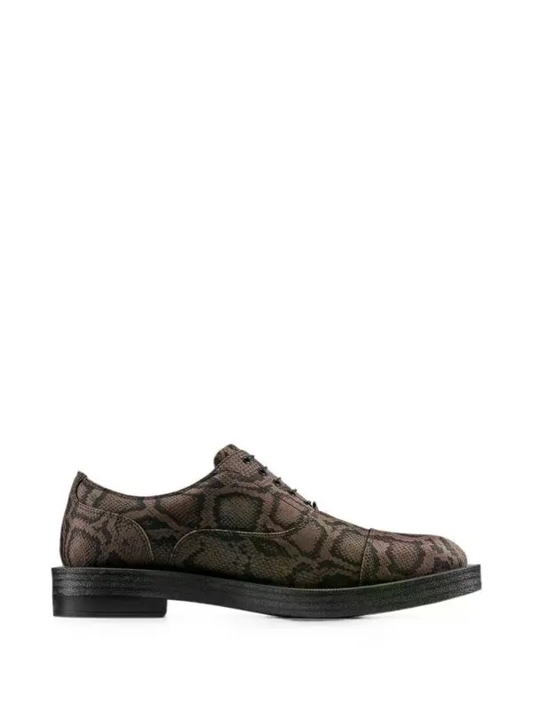 Clarks Snake-effect Oxford Shoes