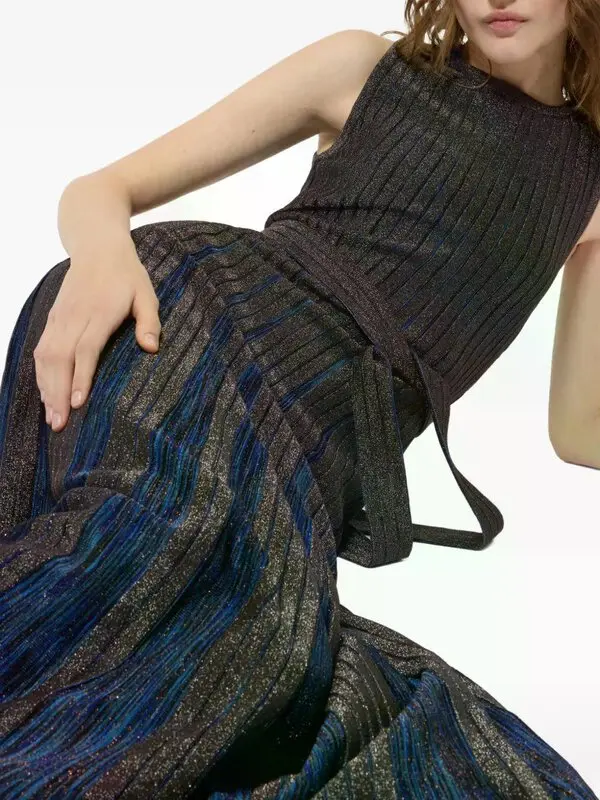 Missoni Metallic-thread Belted Maxi Dress