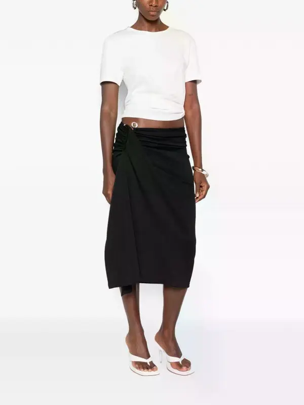 Christopher Esber Crystal-clasp Cascade Midi Skirt