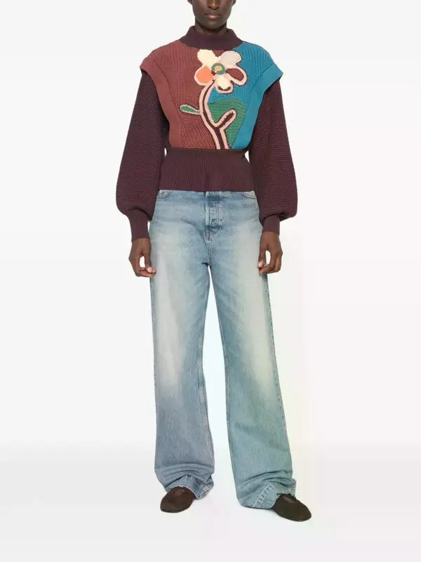ALEMAIS Tangible Love Intarsia Knit Sweater