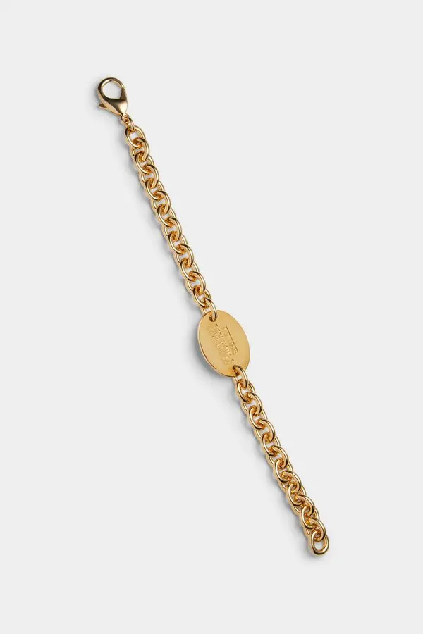 Dsquared2 Sterling Tag Chain Bracelet - Gold