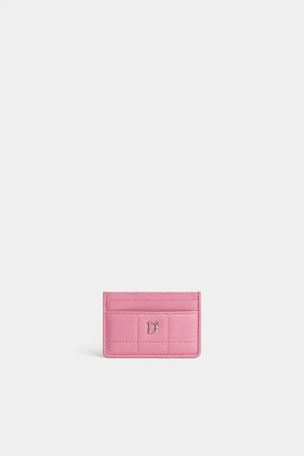 Dsquared2 Statement Soft Credit Card Holder - Pink