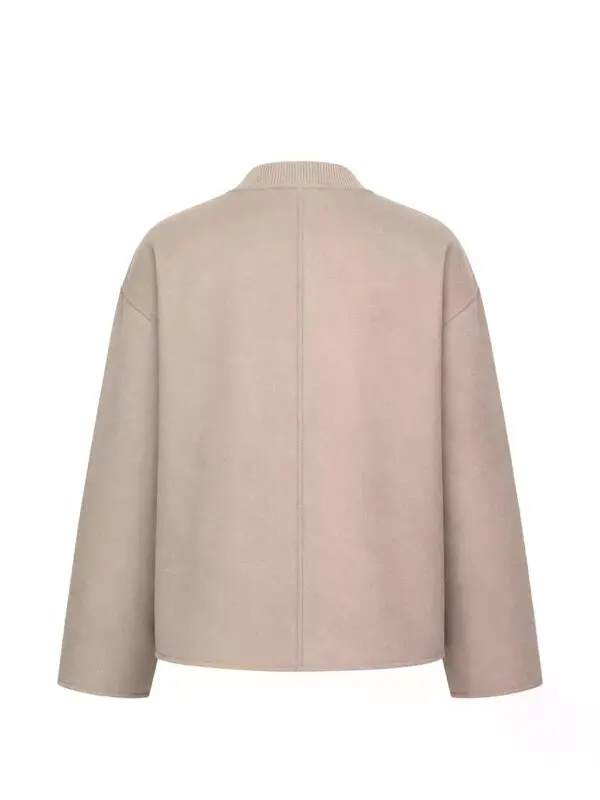 Max & Moi Vino Quilted-pocket Collarless Jacket
