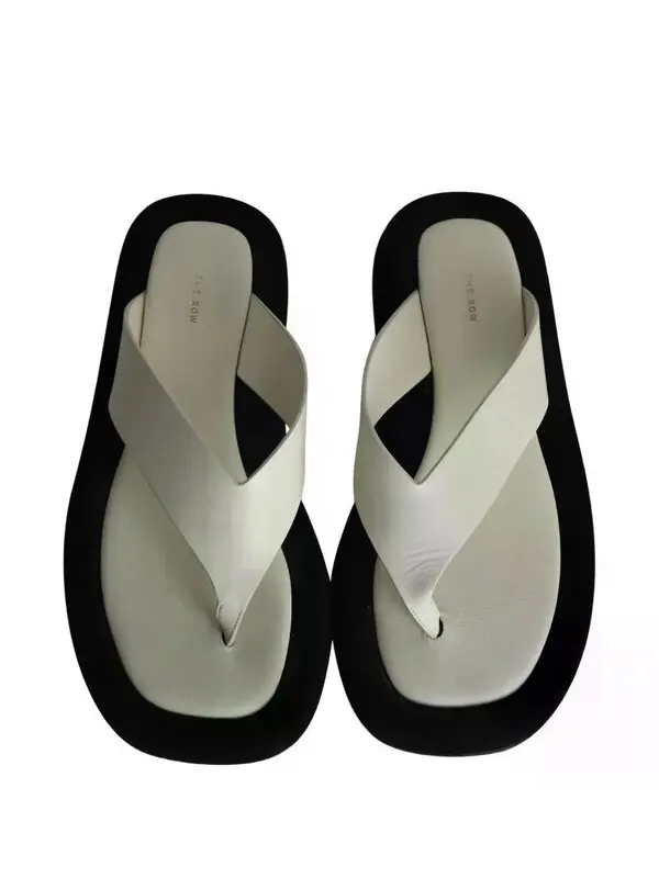 THE ROW Ginza Thong Sandals - White