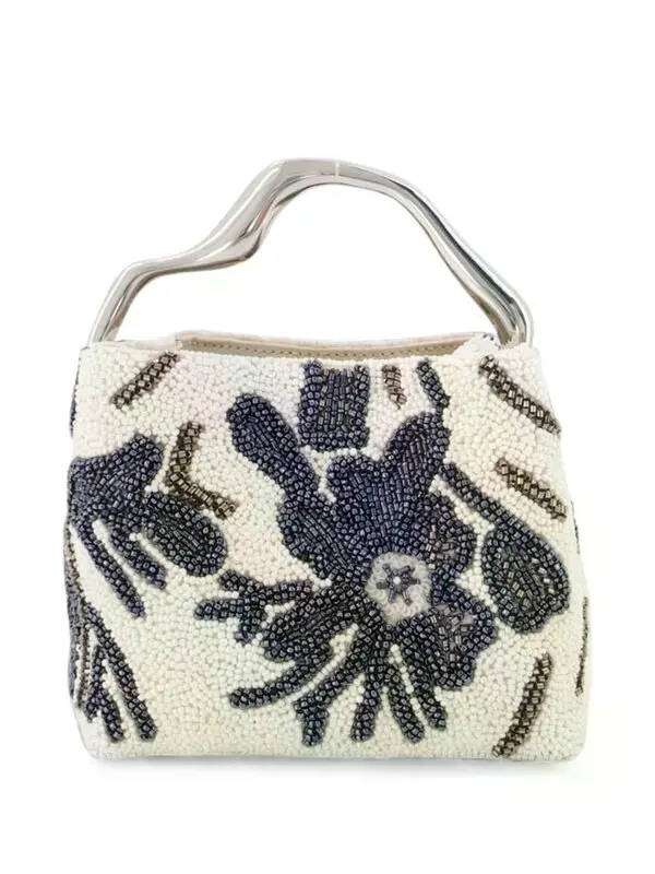 Cult Gaia Mini Solene Beaded Floral-print Handbag