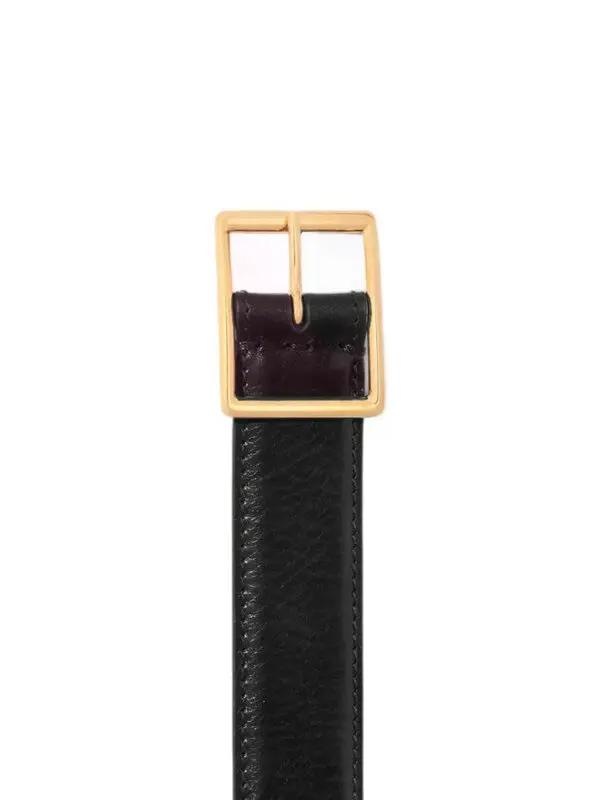 NILI LOTAN Gabriele Leather Belt - Black