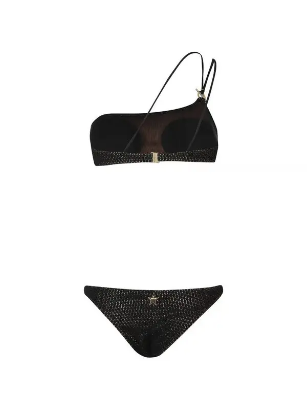PIN-UP STARS Crochet-knit One-shoulder Bikini