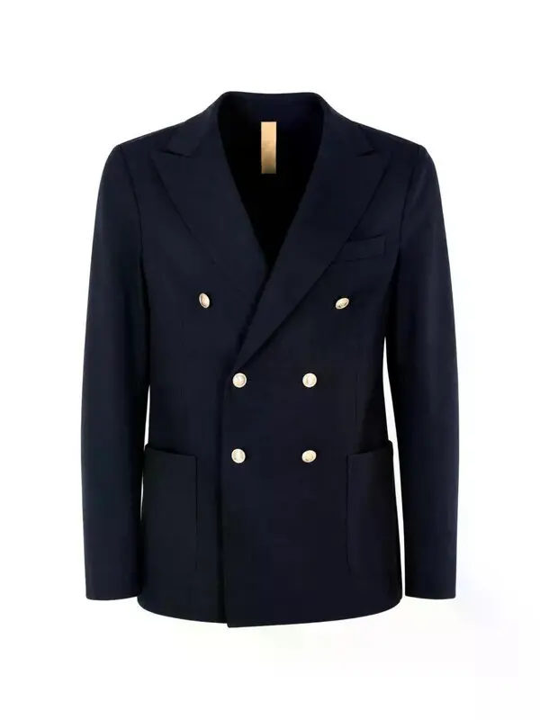 Eleventy Double-breasted Cotton Blazer
