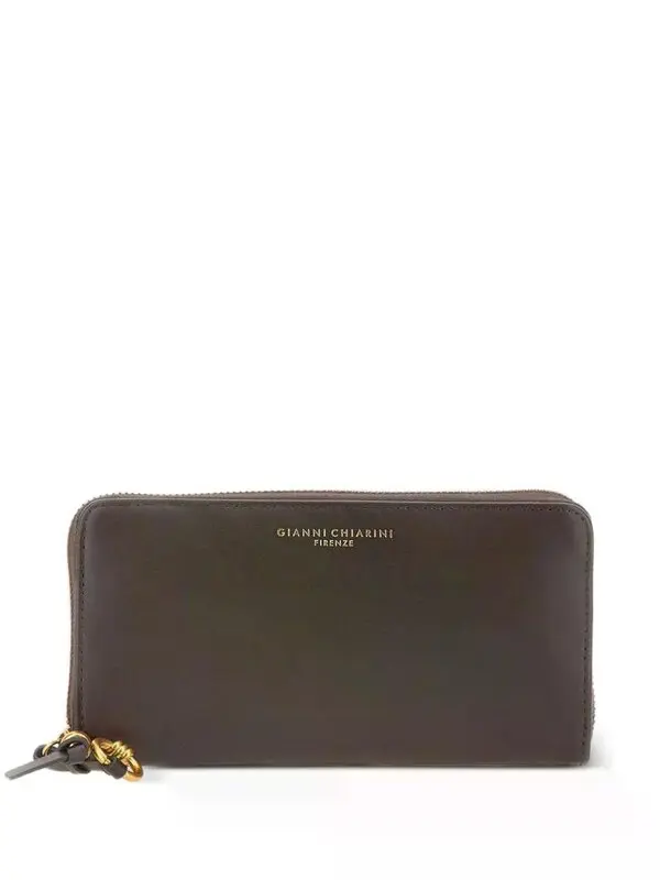 GIANNI CHIARINI Logo-embossed Leather Wallet - Brown