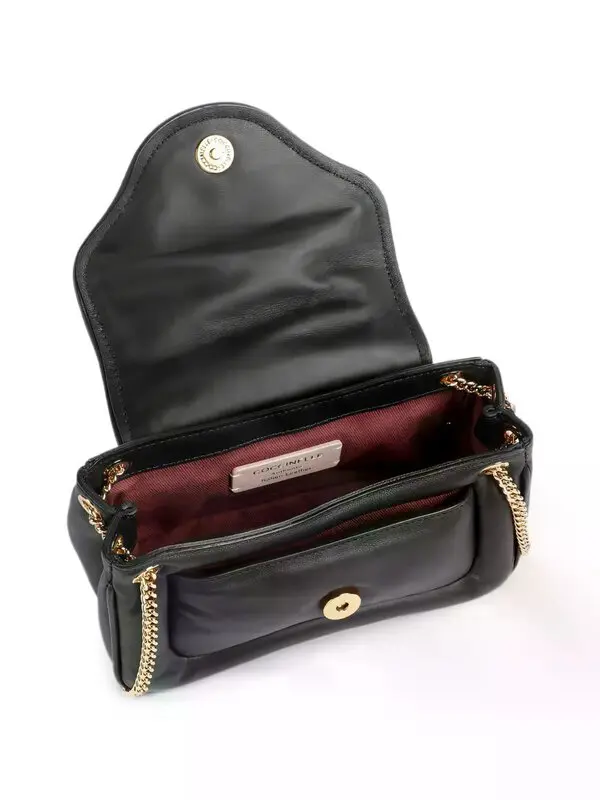 COCCINELLE Small C-me Logo-plaque Padded Shoulder Bag