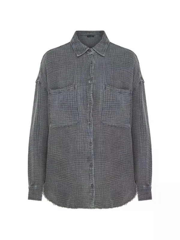 Chinese Laundry Chest-pocket Shirt - Grey