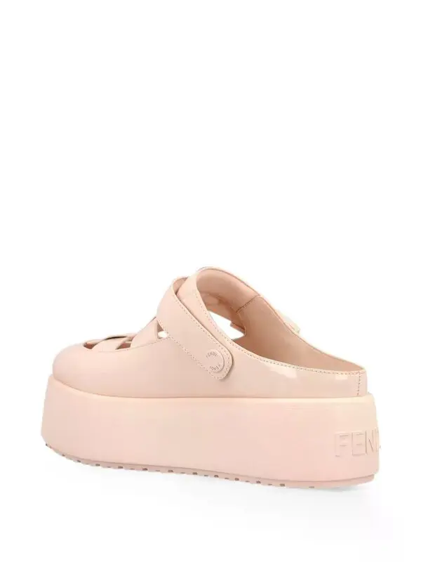 Fendi Sunshine Buckle-fastening Platform Mules