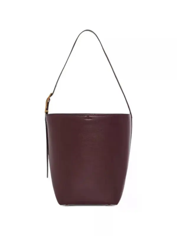 ANINE BING Elly Bucket Bag Grained Leather Fig - Red
