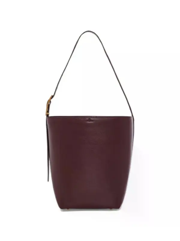 ANINE BING Elly Leather Bucket Bag - Red