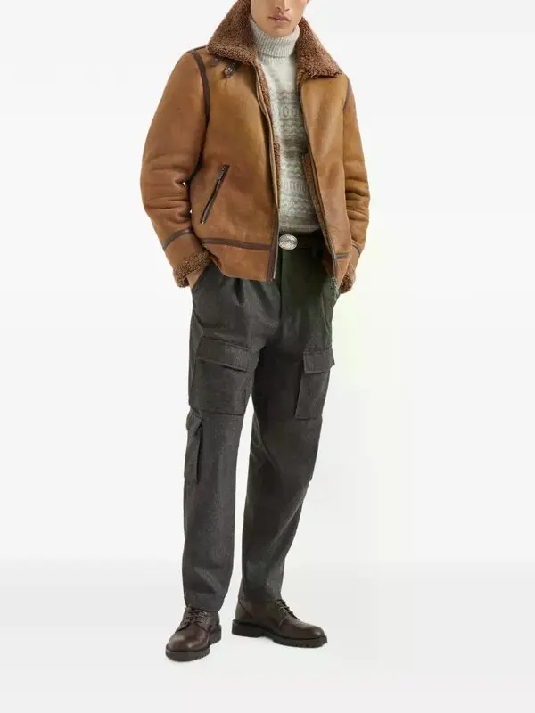 Brunello Cucinelli Shearling Aviator Jacket