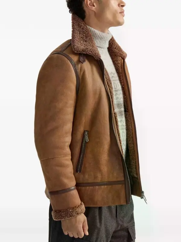 Brunello Cucinelli Shearling Aviator Jacket