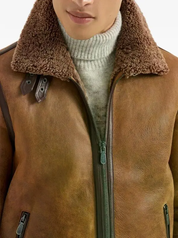 Brunello Cucinelli Shearling Aviator Jacket