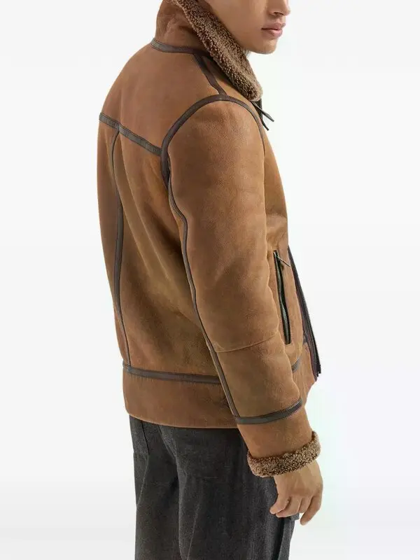 Brunello Cucinelli Shearling Aviator Jacket