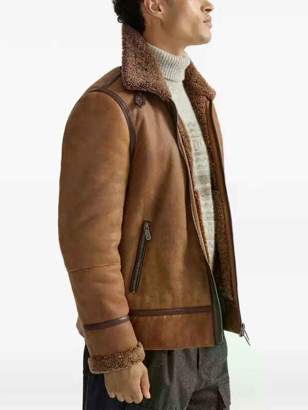 Brunello Cucinelli Shearling Aviator Jacket