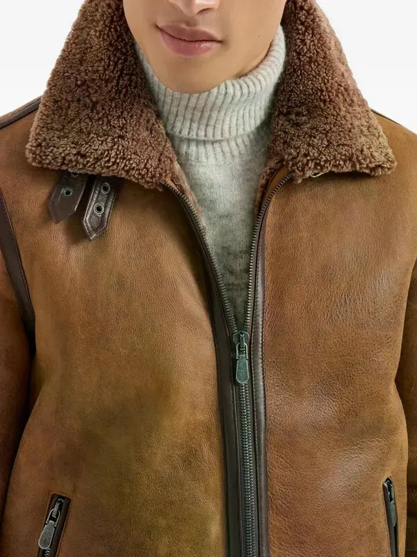 Brunello Cucinelli Shearling Aviator Jacket