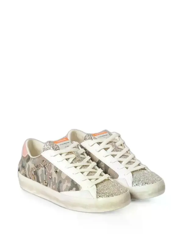 CRIME LONDON Camouflage Glitter Low-top Sneakers