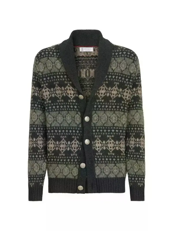 Brunello Cucinelli Cashmere Jacquard Cardigan