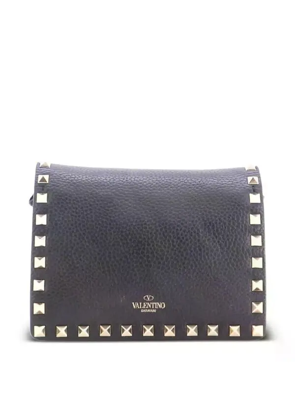 Valentino Garavani Rockstud Pouch Leather Mini Crossbody Bag - Black
