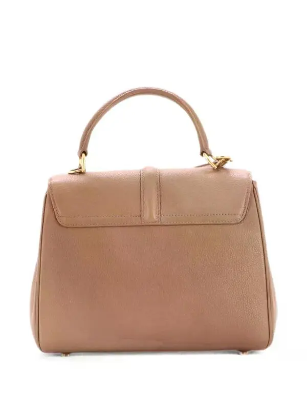 Celine 16 Top Handle Bag Grained Calfskin Small Satchel