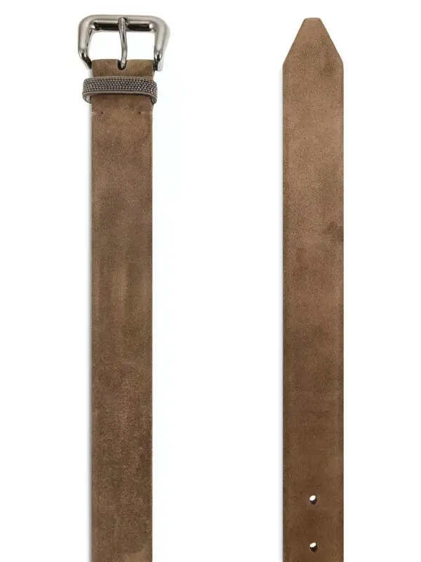 Brunello Cucinelli Embellished Suede Belt