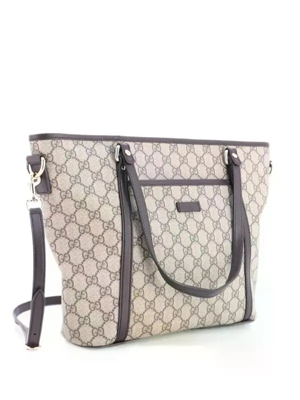 Gucci Front Pocket Convertible Gg Coated Canvas Medium Tote Bag