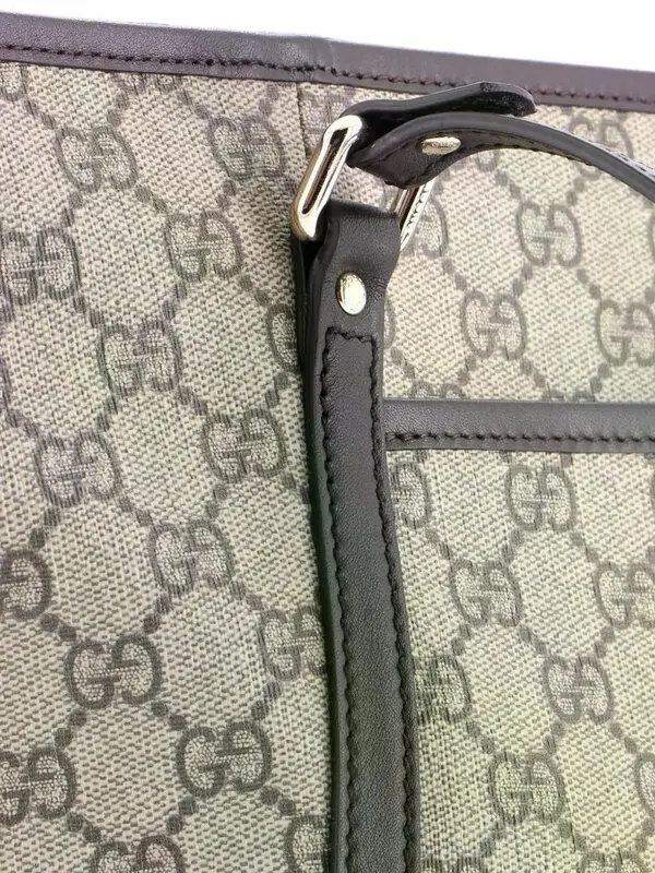 Gucci Front Pocket Convertible Gg Coated Canvas Medium Tote Bag