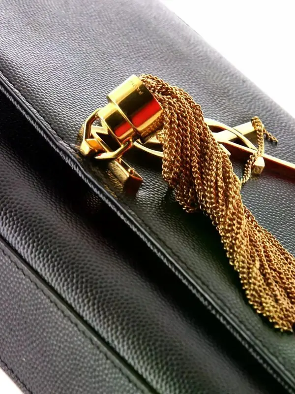Saint Laurent Monogram Grainy Leather Small Crossbody Bag