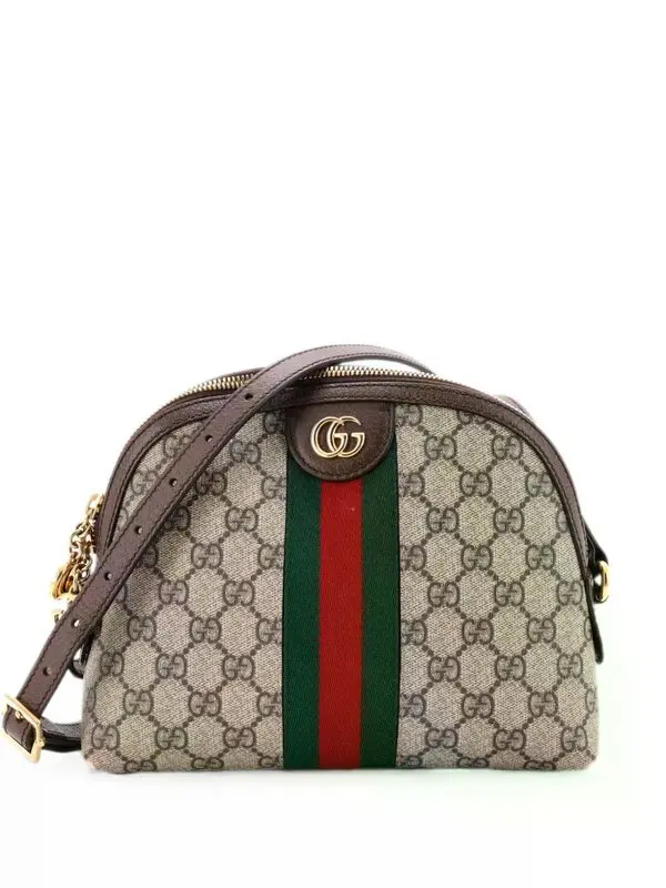 Gucci Ophidia Dome Gg Coated Canvas Small Shoulder Bag - Brown